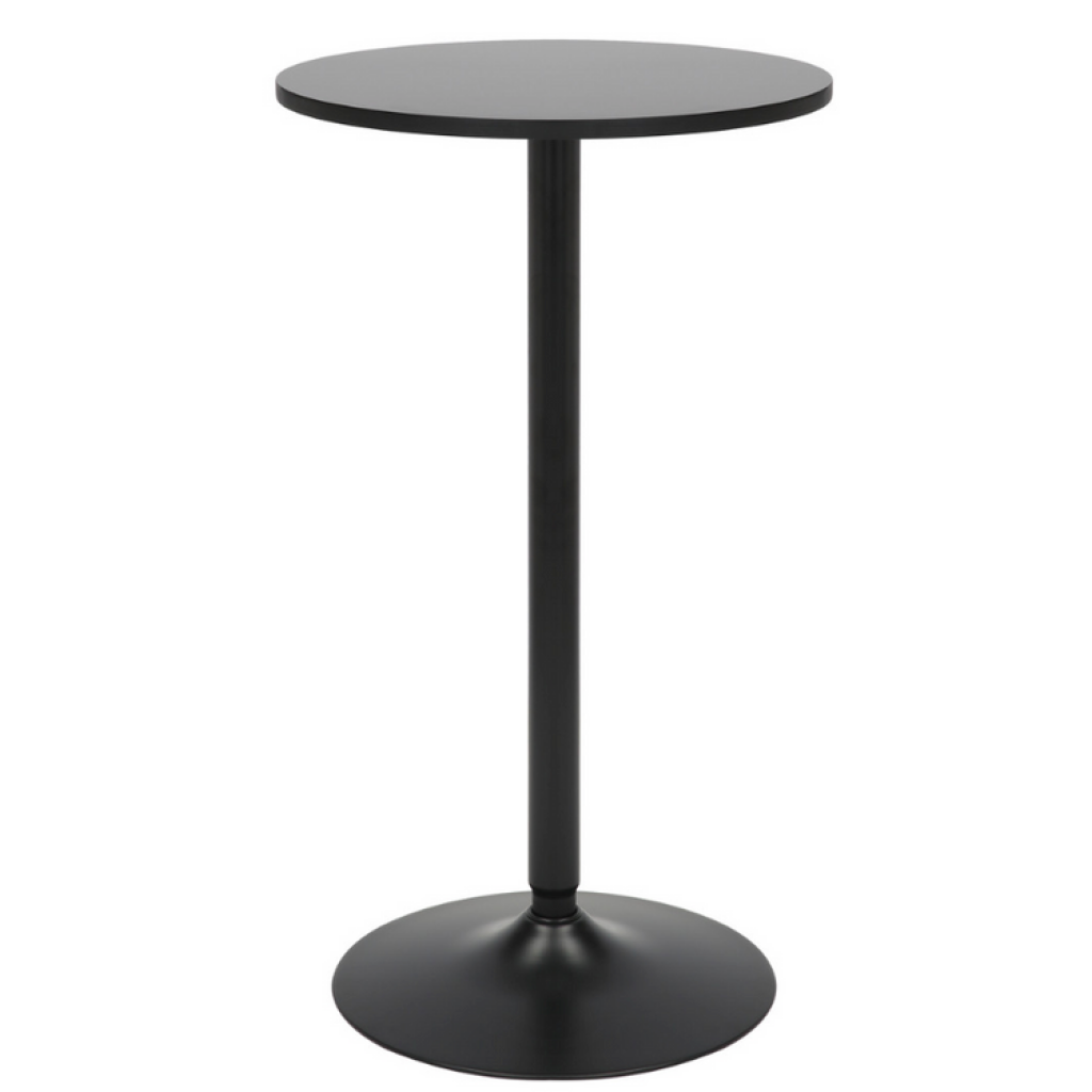 Camir Poseur Matt Black Table Round Black Wood – Buy Online At ...