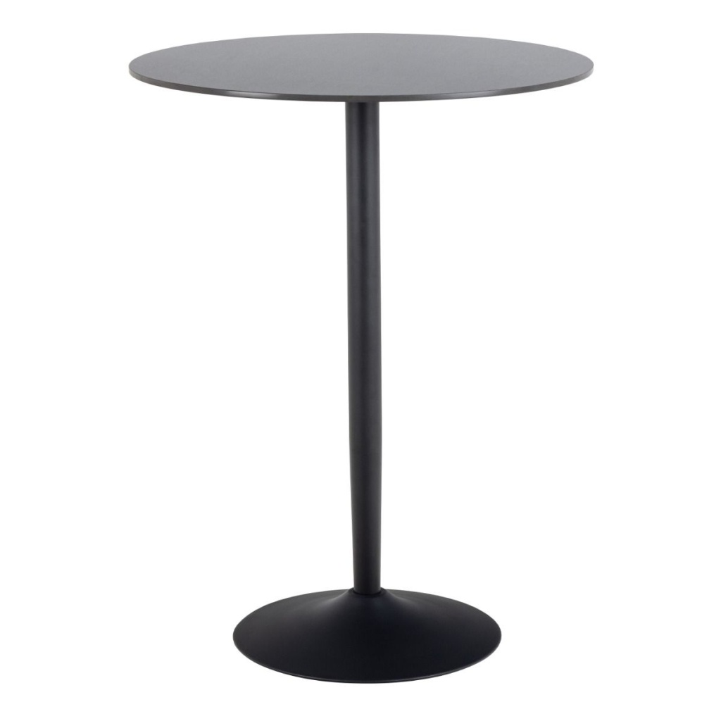 Camir Poseur Matt Black Table Round Black Wood | NetFurniture