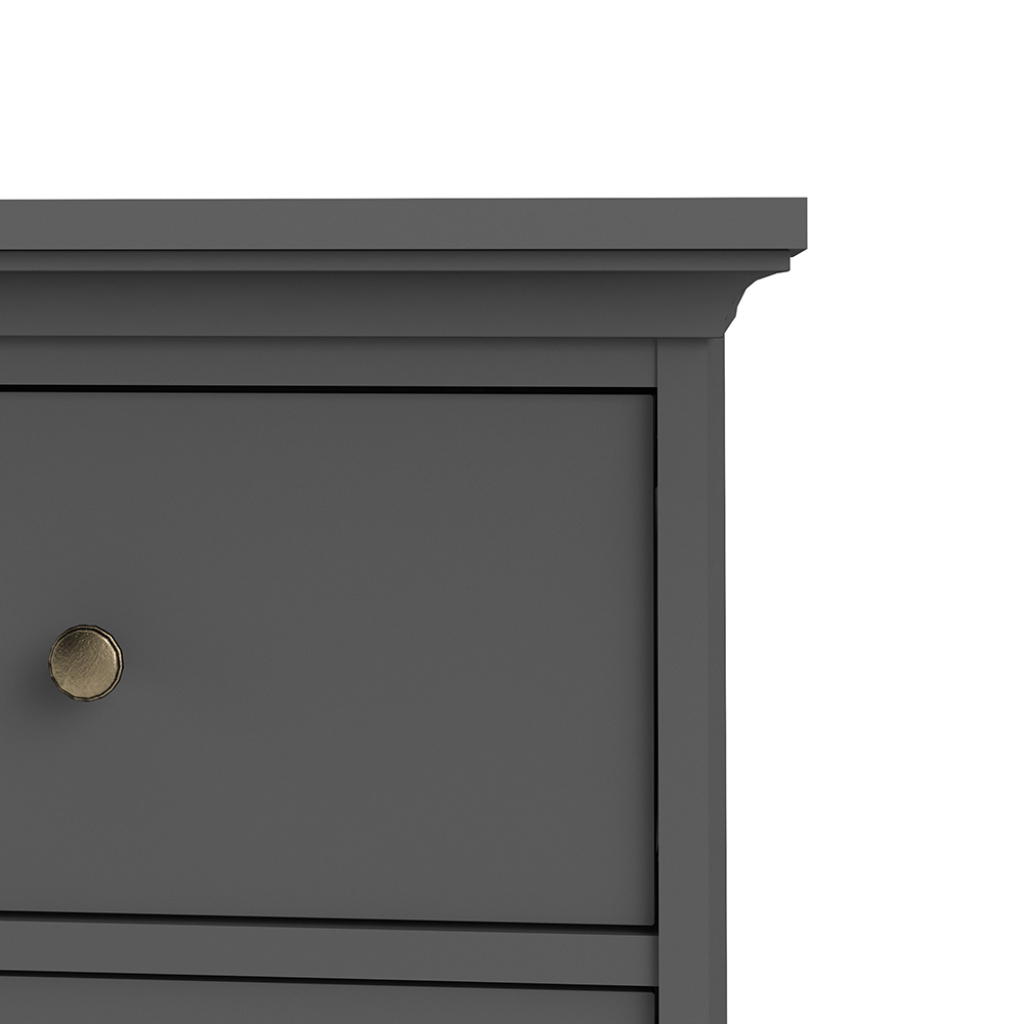 Matt Grey Bedside Table - 2 Drawer Marisi | Net Furniture