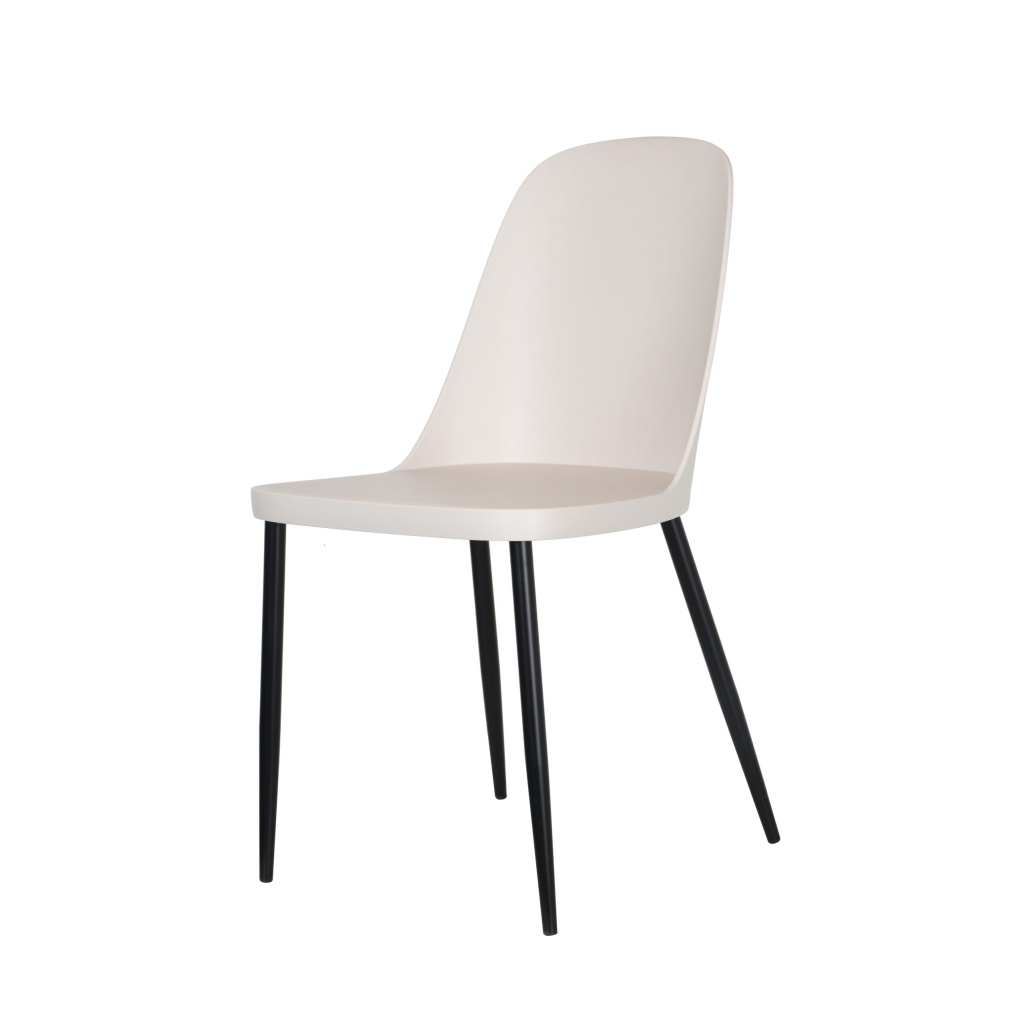 Calico Plastic Duo Chair Set With Black Legs
