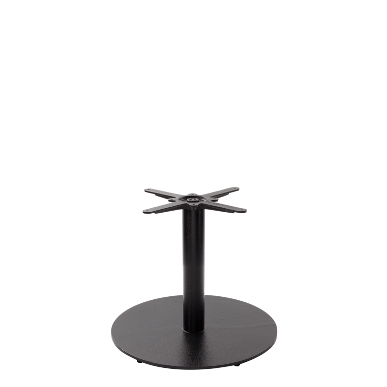 Black Cast Iron Round Table Base - Large - Coffee Height - 480 Mm