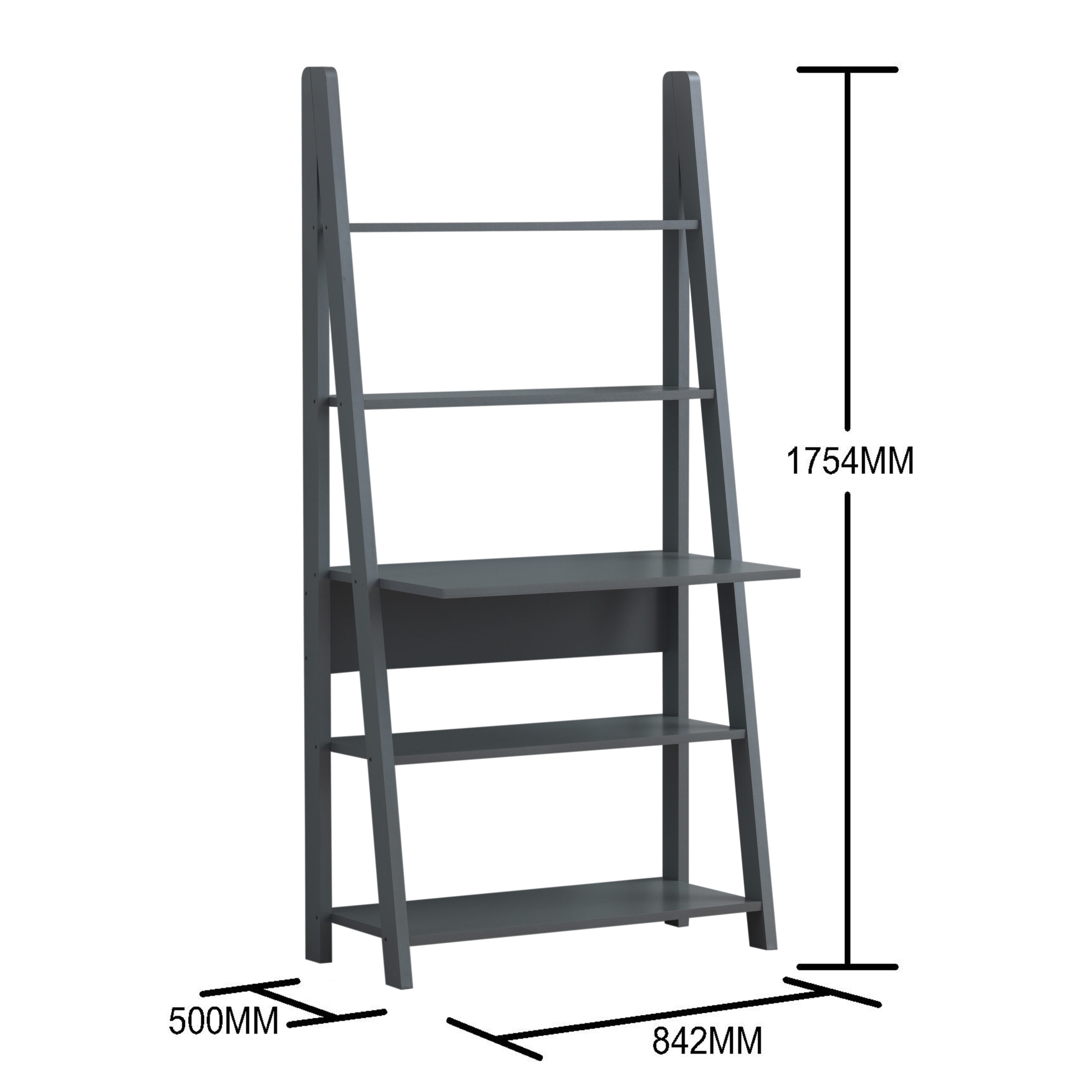 Kira Ladder Desk Dark Grey