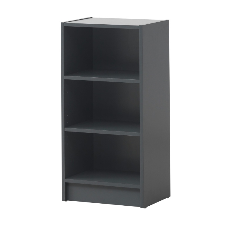 Narrow Dark Grey Bookcase - Slim Storage | Net Furniture