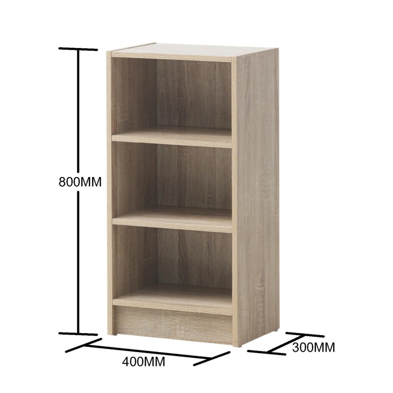 Enantial Small Narrow Bookcase Oak