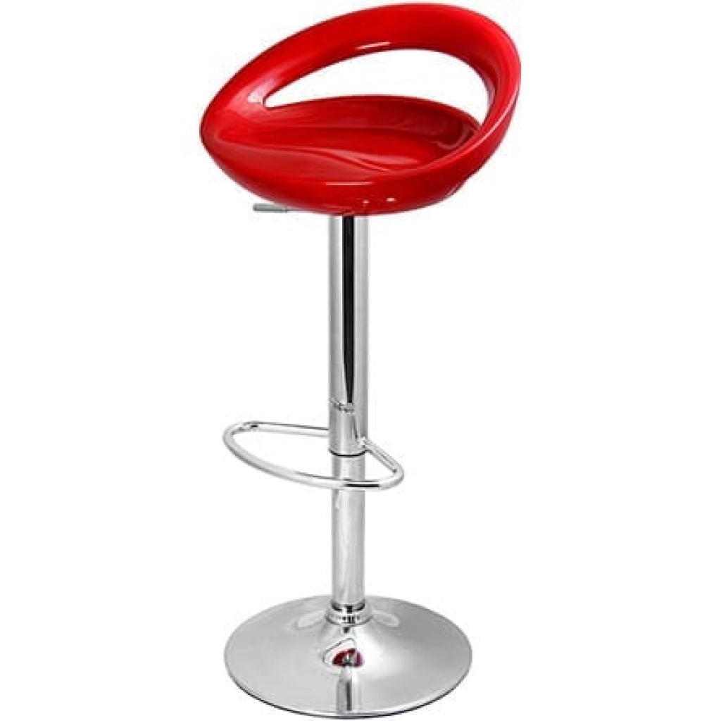 Moon Bar Stool In Metallic Dark Red
